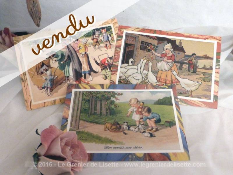 lot de 3 cartes postales années 70 - Le Grenier de Lisette lot de 3 cartes postales années 70 - Le Grenier de Lisette